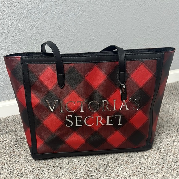 Victoria's Secret | Bags | Final Sale Victorias Secret Red And Black ...